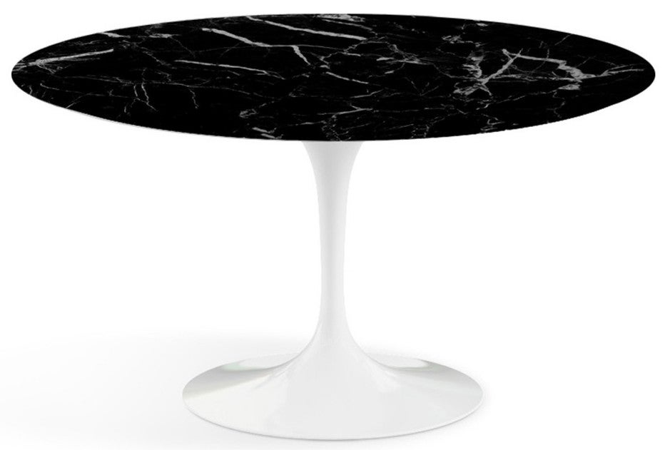 Table ronde tulipe plateau en marbre - Collection-Plateau Marbre noir ...