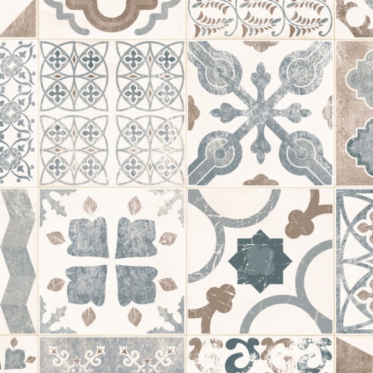 Sol Lino - Carreaux de ciment - Naturel - Rouleau de 4m x 18m | Leroy ...