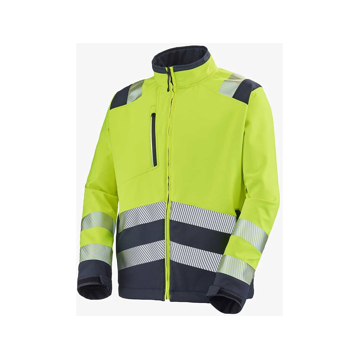 Veste softshell Tatras jaune fluo et marine - Lafont - Taille XL ...