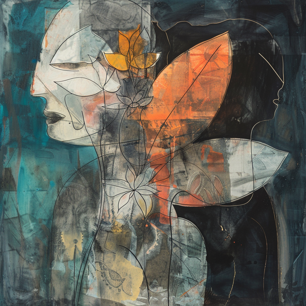 Estampe à encadrer, 100x100. POLARTE-E « Symphonie silencieuse de ...