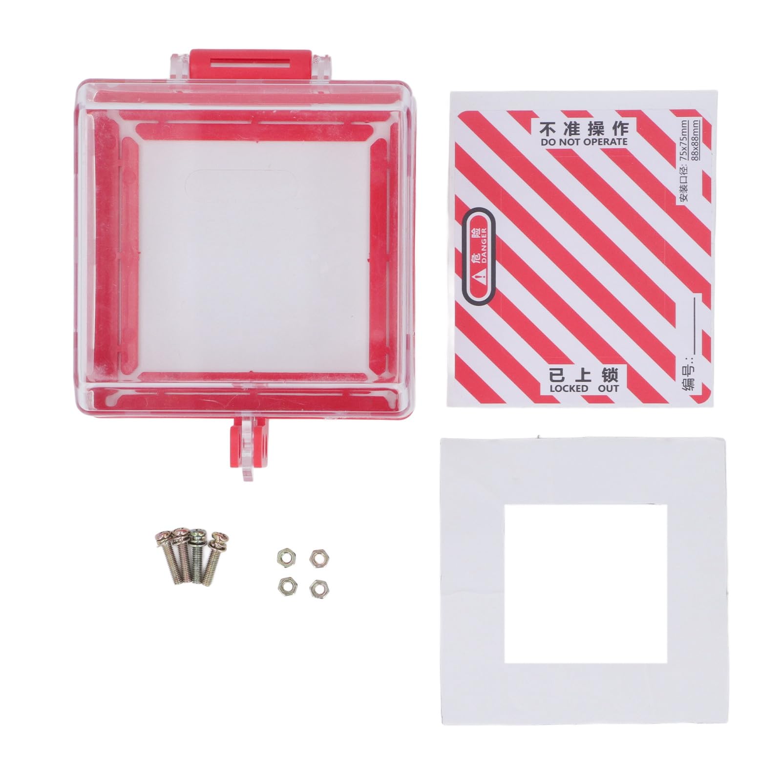 Protection du bouton d'arrêt d'urgence, boîtier transparent, pièces de ...