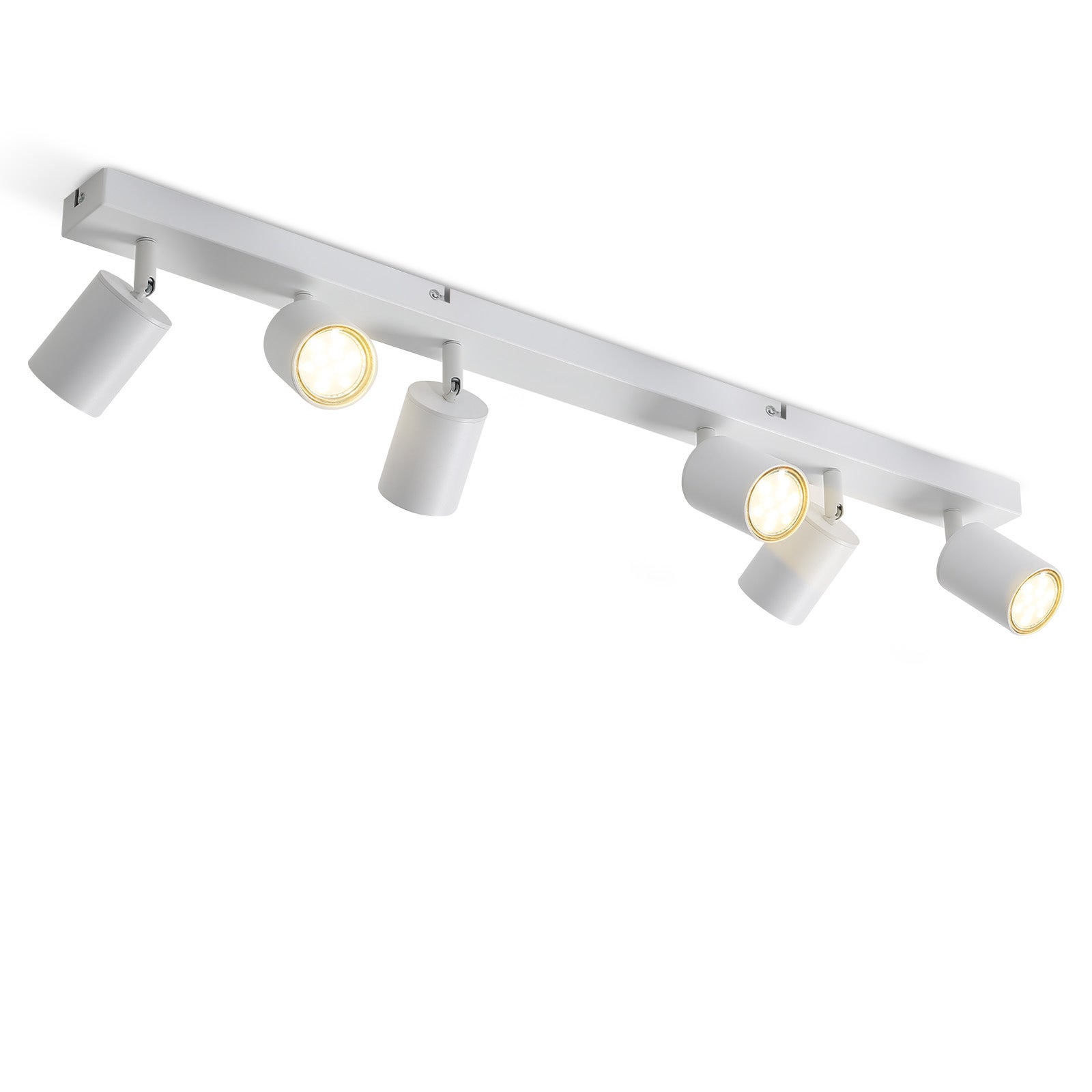 NETTLIFE 6 focos de techo LED GU10 blancos orientables 350° para salón ...