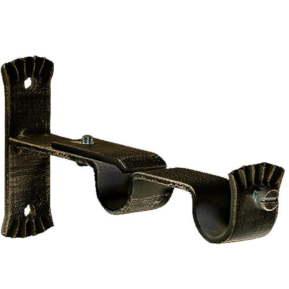 Support Double Forge Ø 20 mm. Noir / Or (Blister 2 Pièces) | Leroy Merlin