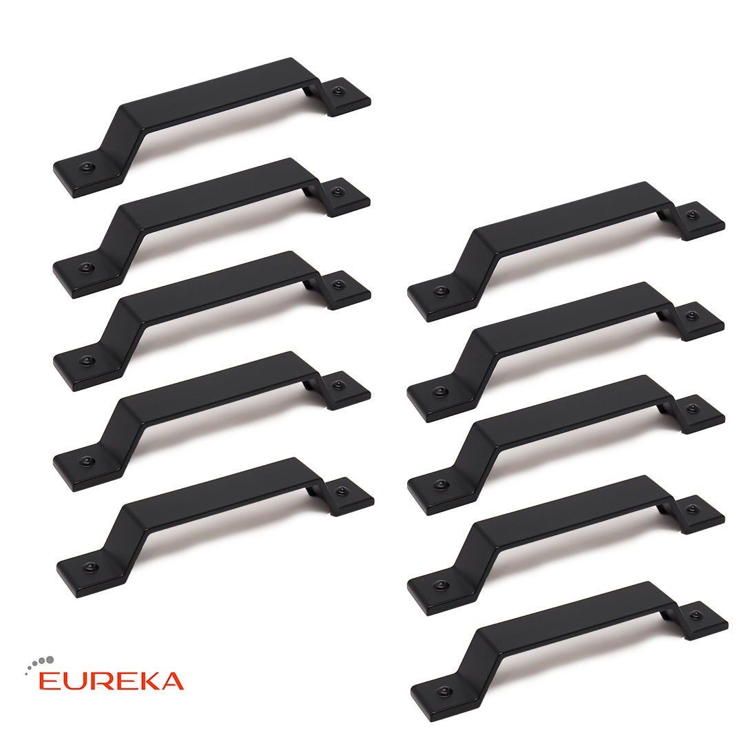 Lot de 10 poignées de meuble Biella Zamak, Noir, entraxe 160mm, vis ...