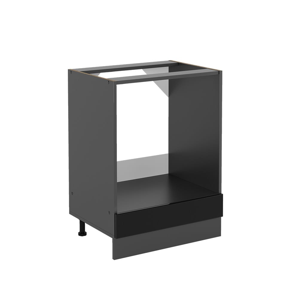 Vicco Meuble Pour Four R Line Noir Haute Brillanceanthracite 60 Cm Pt Chêne Leroy Merlin