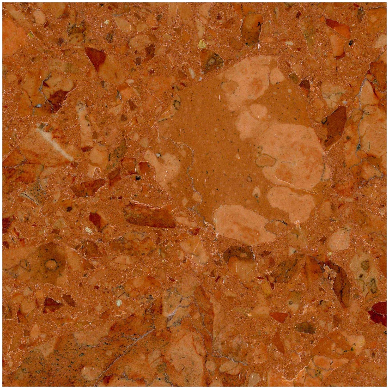 Marbre composite résine COMPOMARBLE ROSSO ASIAGO - 30x30 cm - Brillant ...