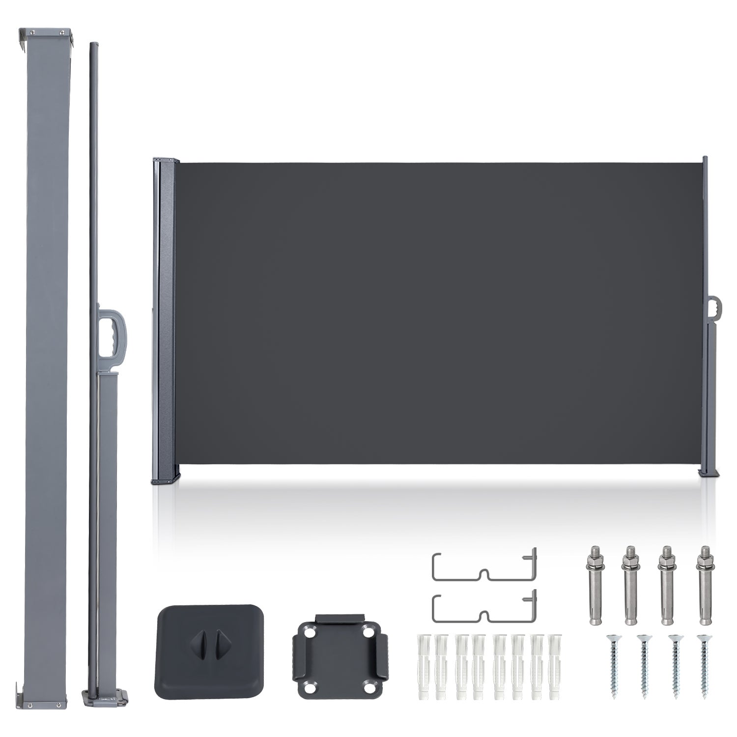 Toldo lateral toldo lateral viento de visión retráctil balcón del ...