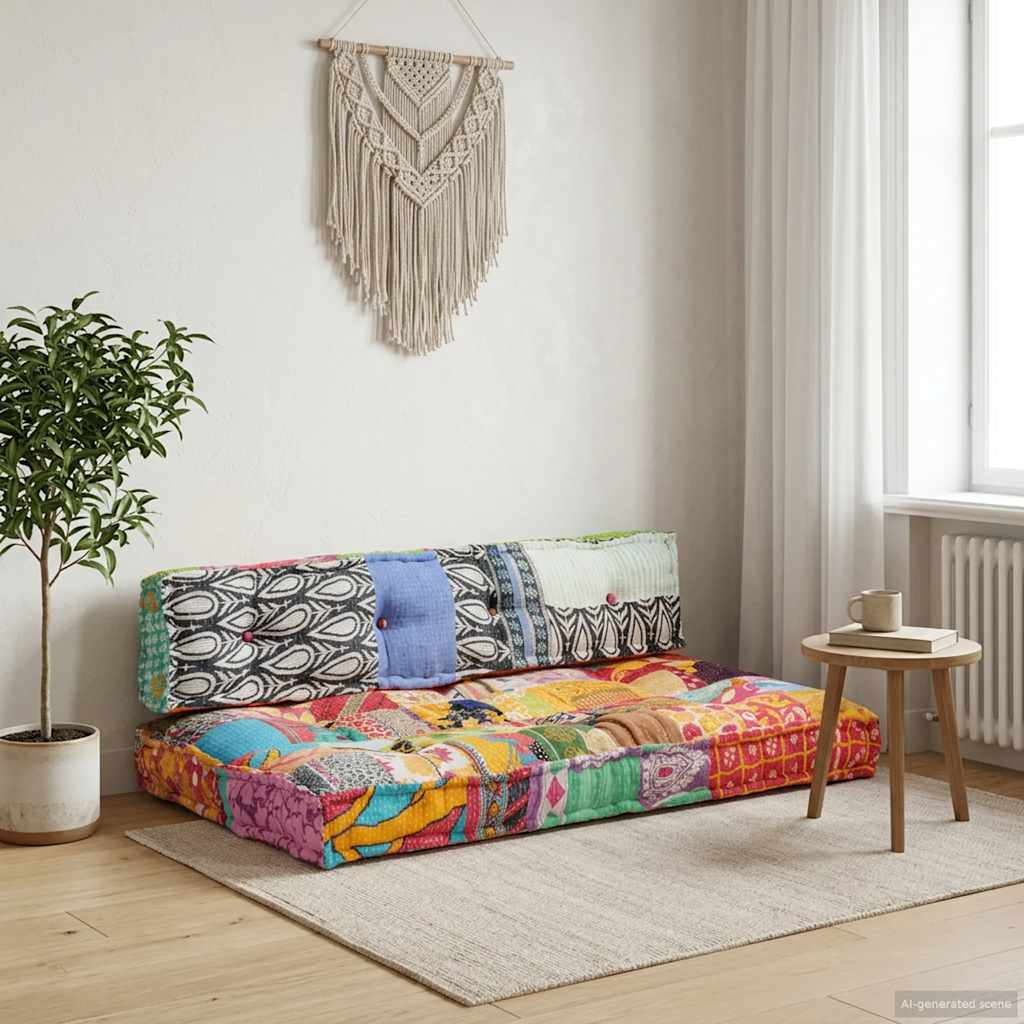 VidaXL Cuscino per Divani Pallet Multicolore in Tessuto Patchwork ...