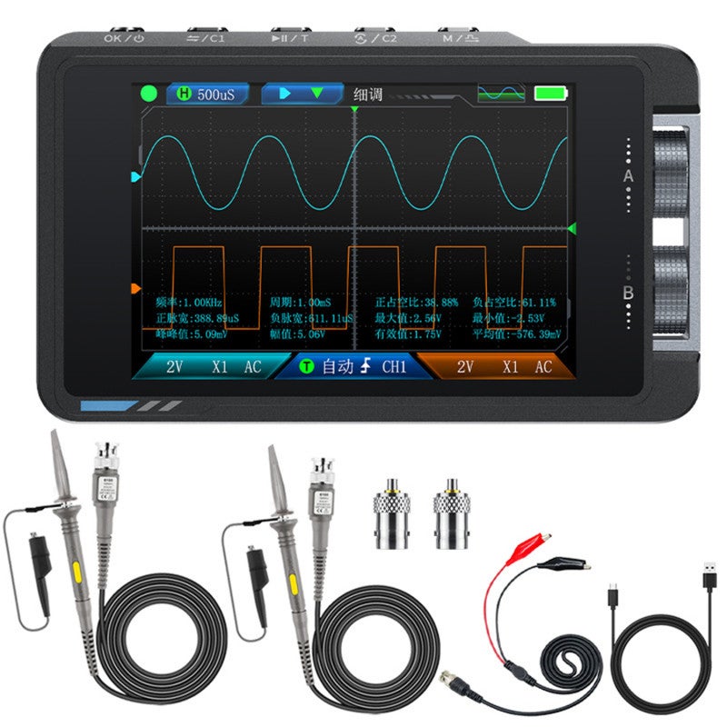 Oscilloscope numérique portable 2-en-1 à double canal avec générateur ...