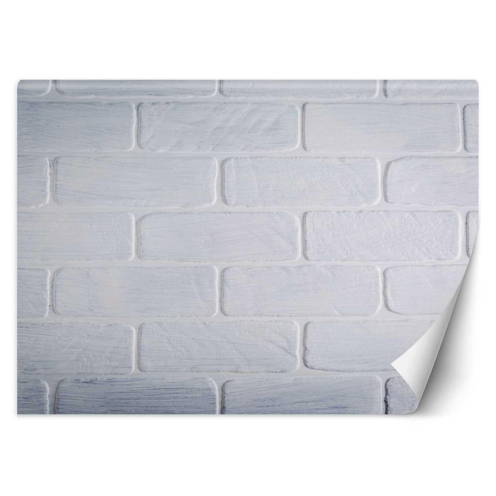 Papier peint mur de briques blanches - 450 x 315 cm | Leroy Merlin