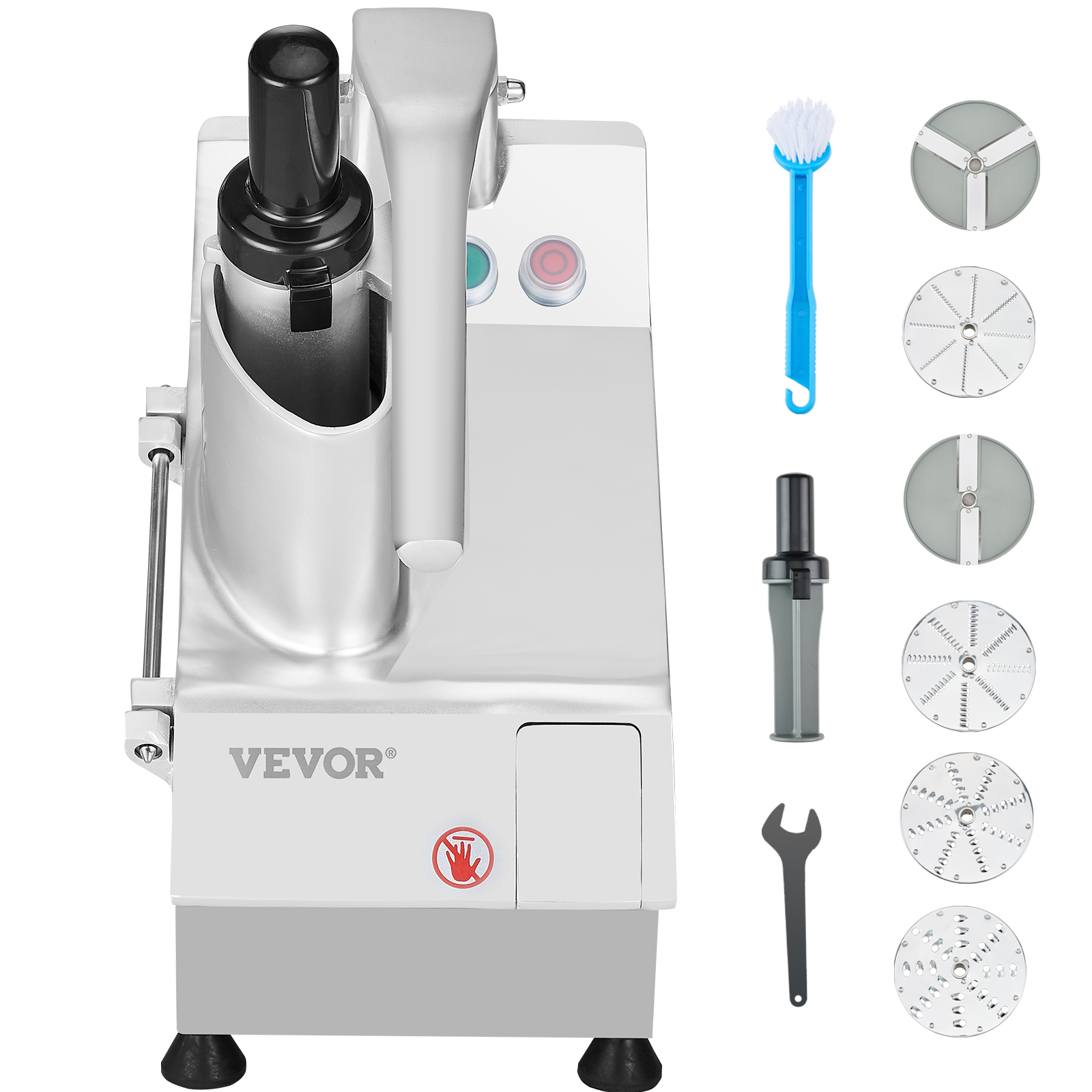VEVOR Robot culinaire multifonction, 2 entrées alimentaires, 550 W ...