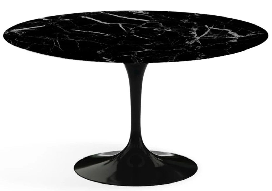 Table ronde tulipe plateau en marbre - Collection-Plateau Marbre noir ...