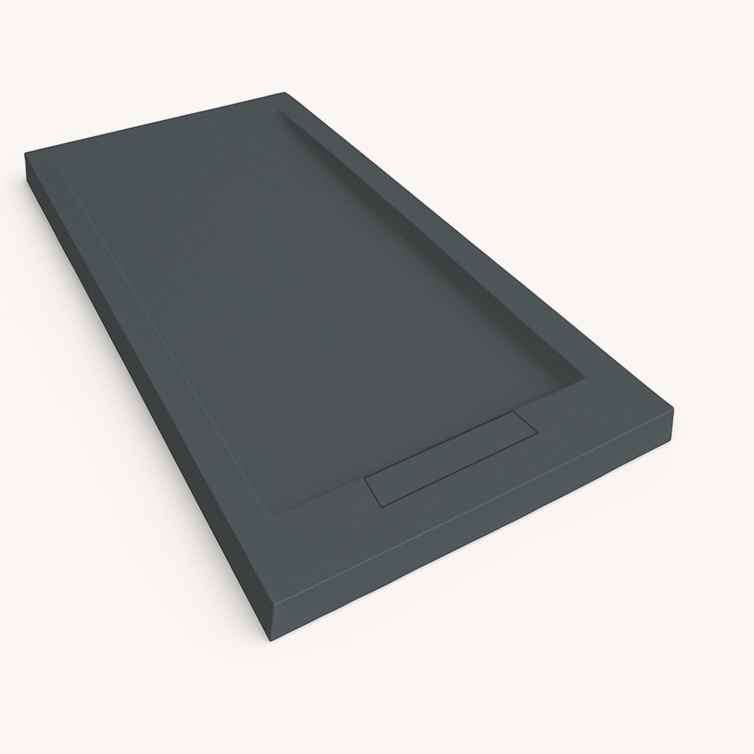 Receveur de douche Steen avec cadre 90X100 cm couleur Gris ardoise RAL ...