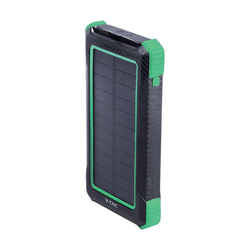 Power Bank 10.000 mAh con panel solar y carga inalà¡mbrica Color Negro ...