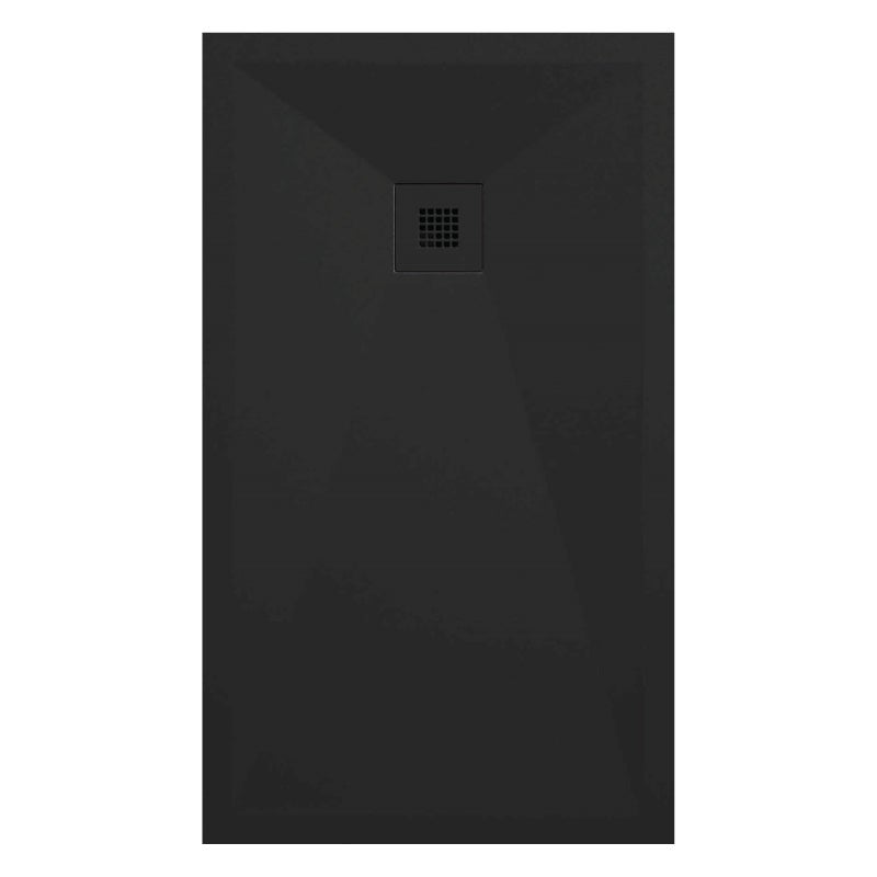 Receveur de douche 80x90 cm extra plat ONDA en résine surface ardoisée ...