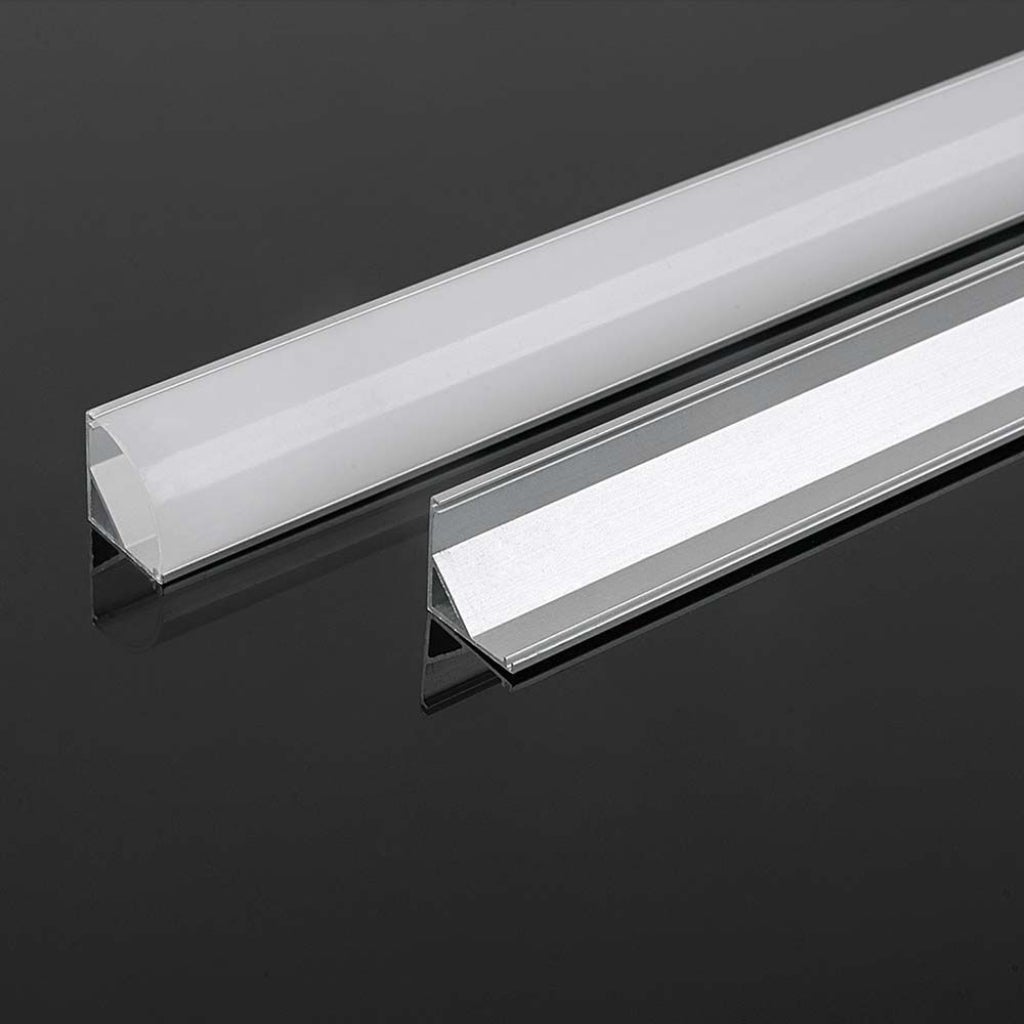Perfil angular de aluminio color plata para tira LED 2000*15.8*15.8mm ...