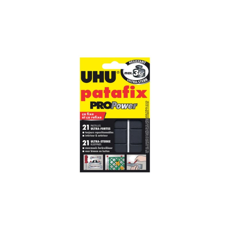 Patafix UHU Propower Noire - 21 pastilles - 38145 | Leroy Merlin