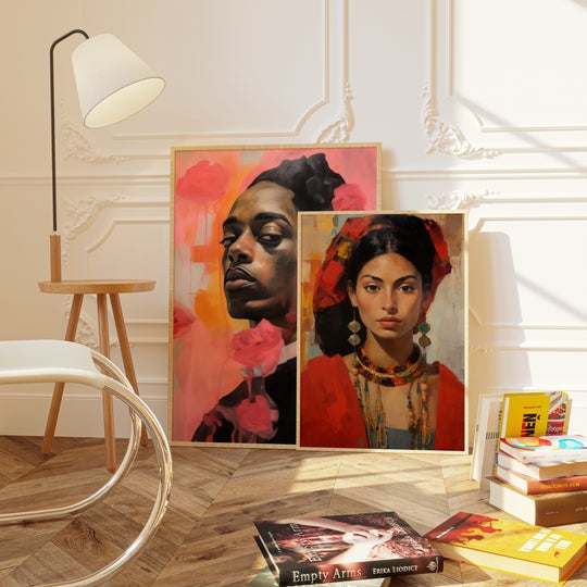 Lámina decorativa para enmarcar CUADRO CHICA RED 30x40 cm | Leroy Merlin
