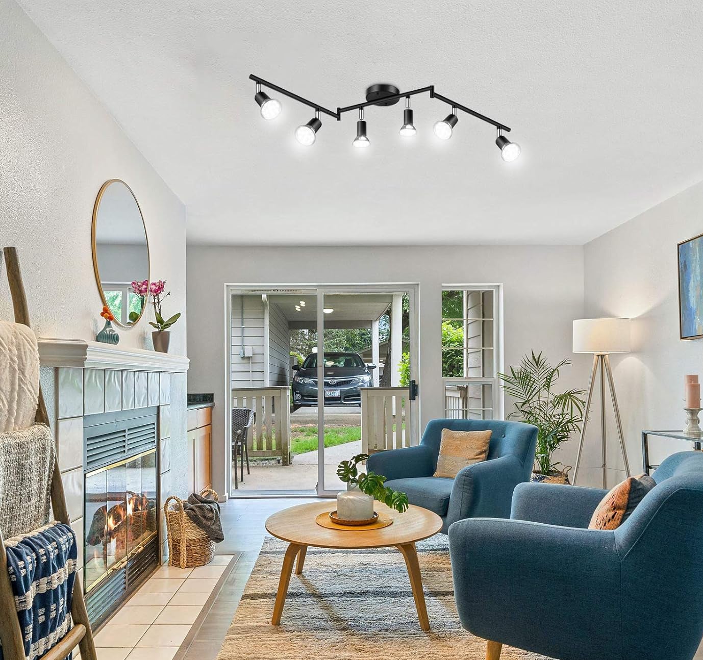 Kit de iluminación de riel LED de 6 luces, cabezales de luz giratorios ...