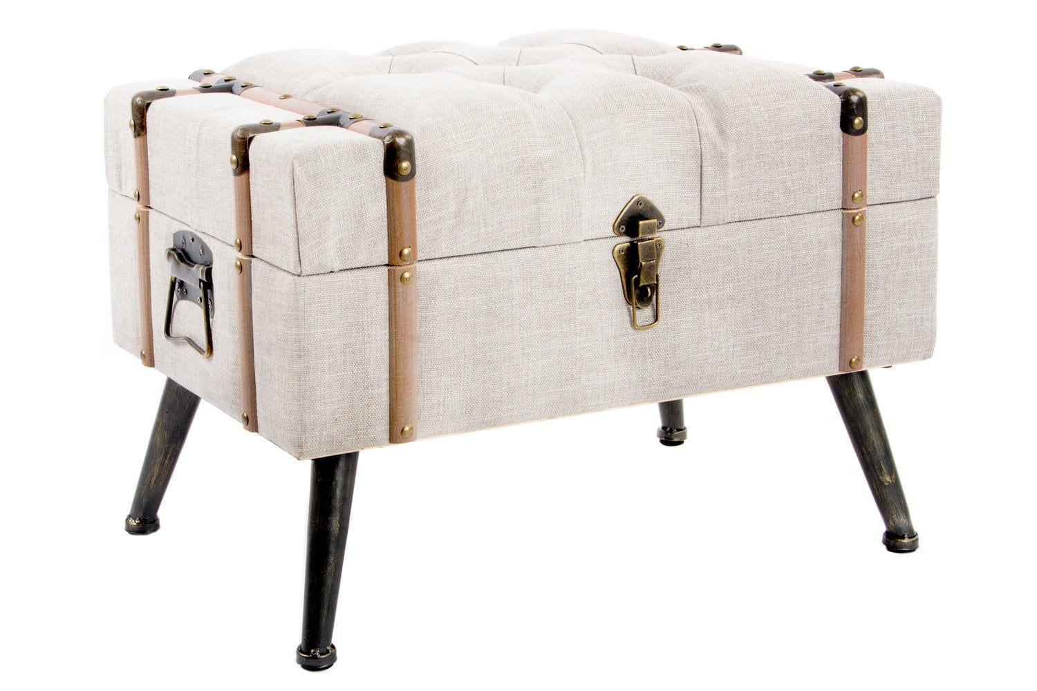 Enlève chaussures en lin Mdf 62x42x43 Beige | Leroy Merlin