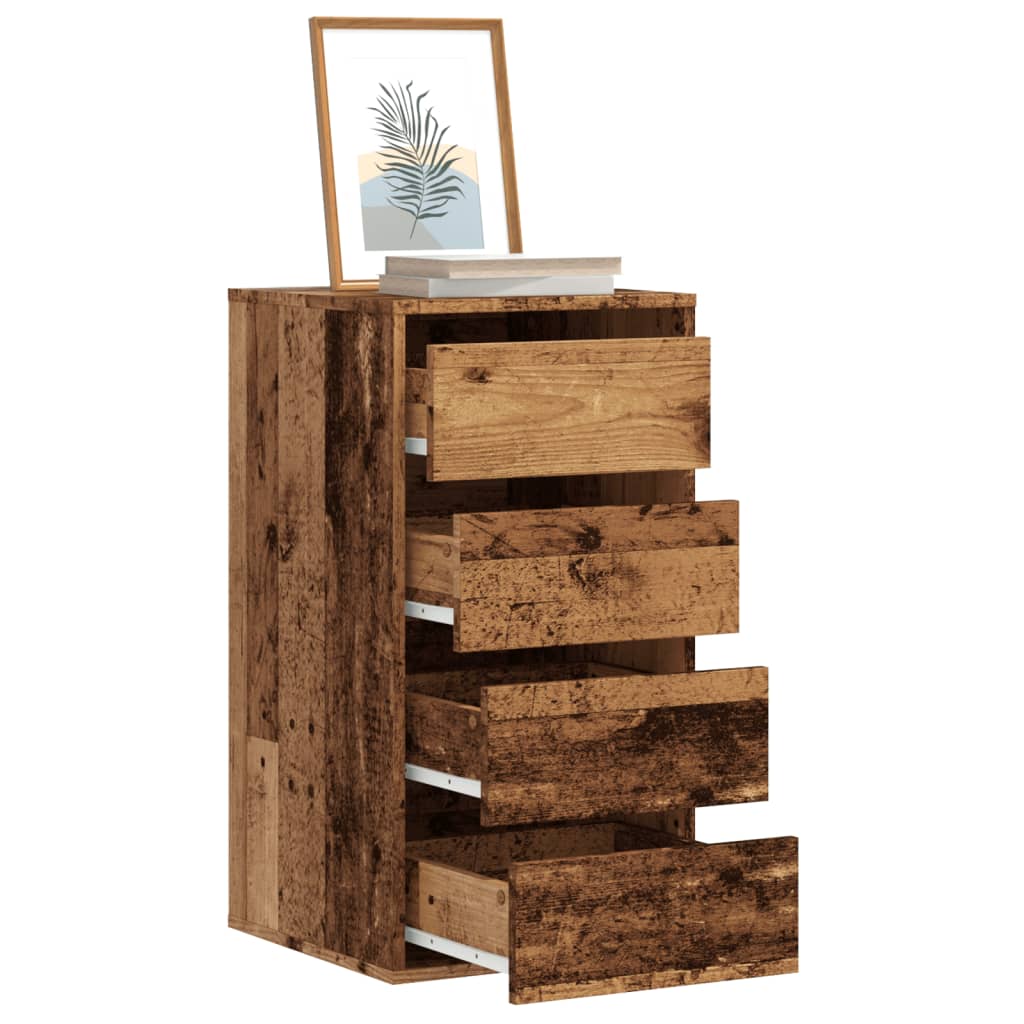 Cómoda de esquina madera de ingeniería envejecida 40x41x76 cm | Leroy ...