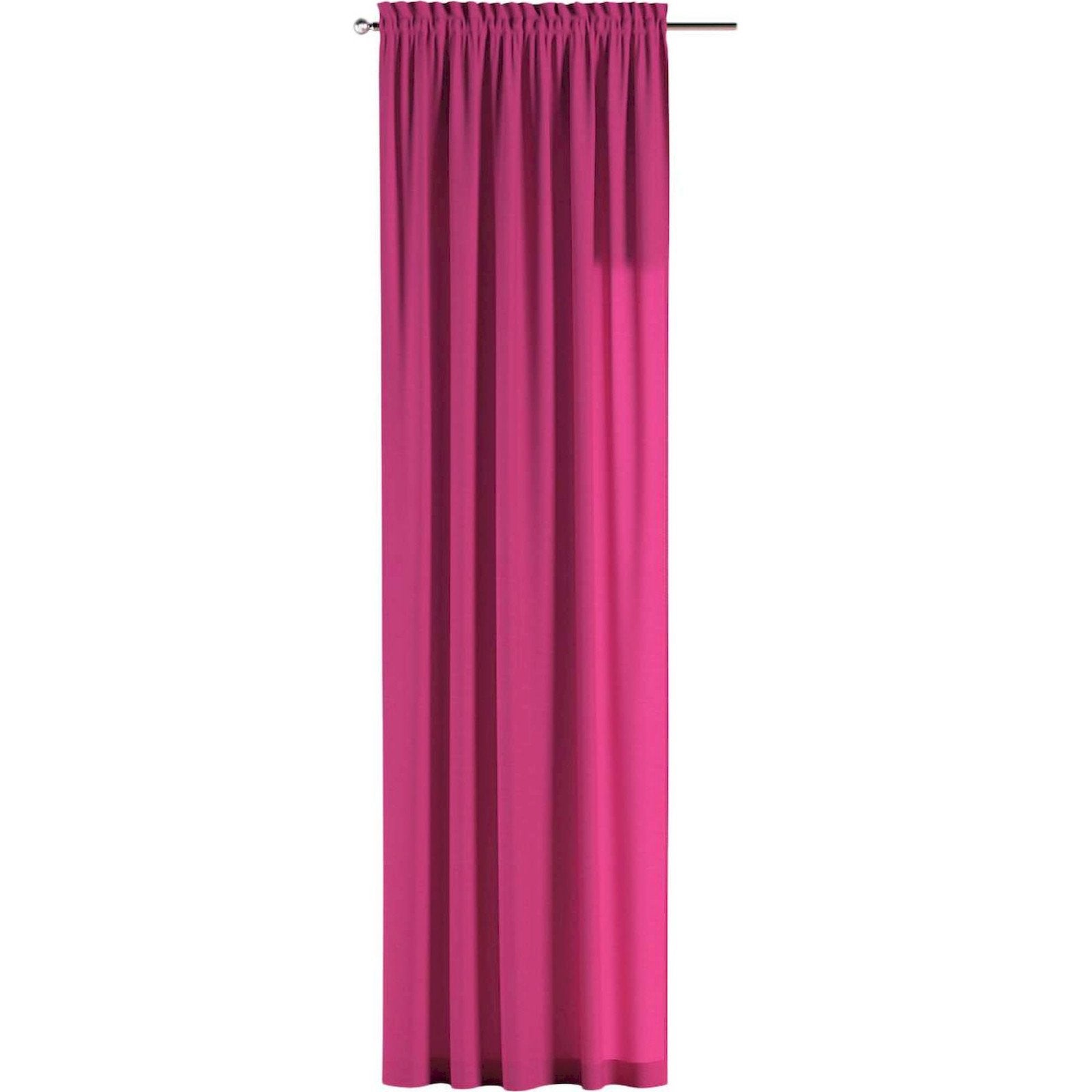 Rideau à galon fronceur Happiness 130 x 260 cm Rose Fuchsia | Leroy Merlin