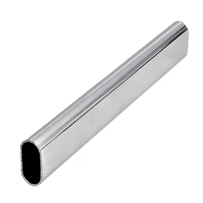 Tube penderie ovale, 30x15 mm, longueur 200cm, chromé | Leroy Merlin