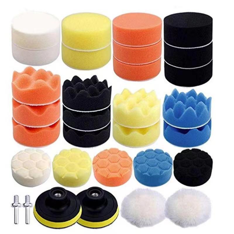 Juego de 31 esponjas para pulir coches, con adaptador para broca M14 y ...