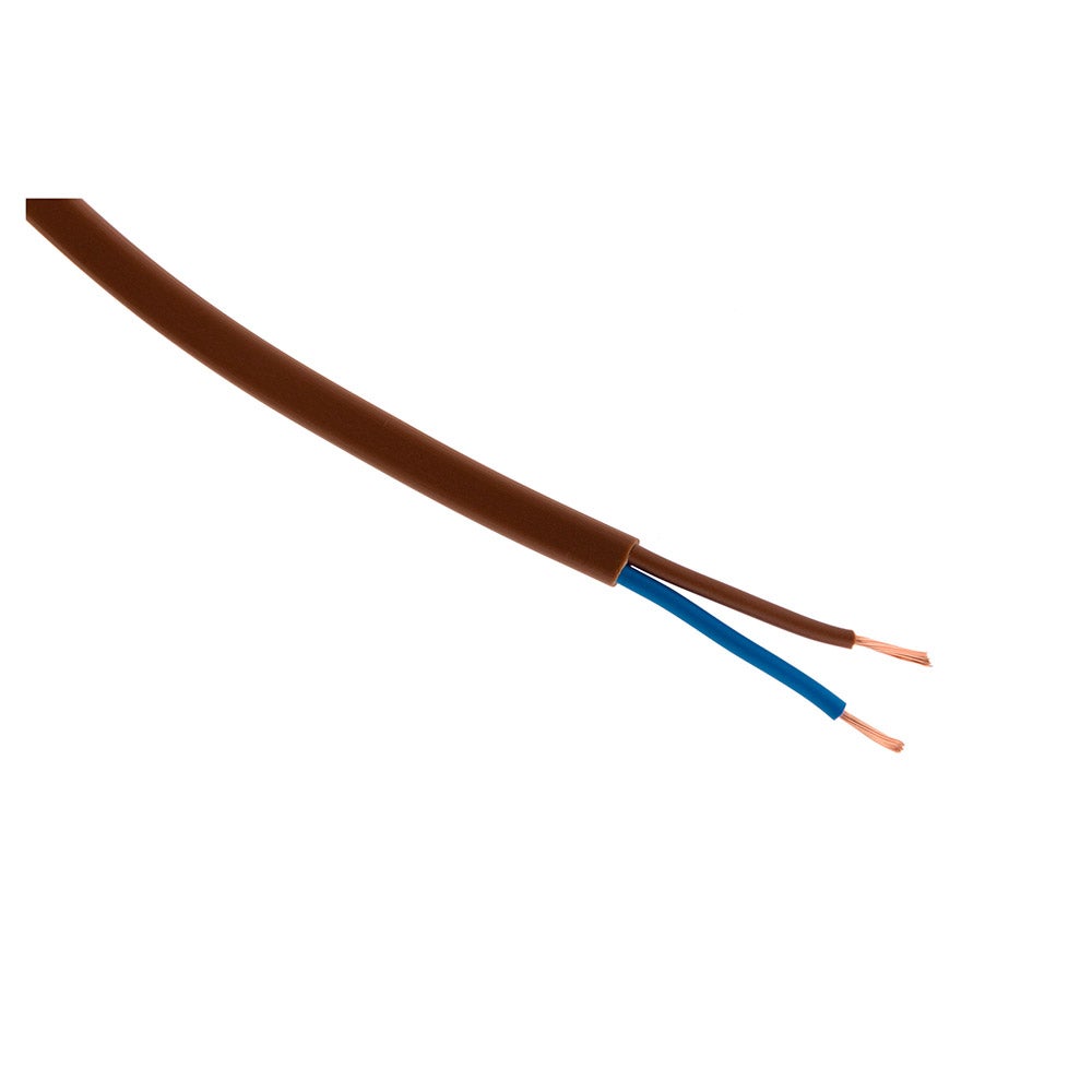 Câble d'alimentation électrique H03VVH2-F 2x0,75mm² marron - 5m - Zenitech | Bricoman