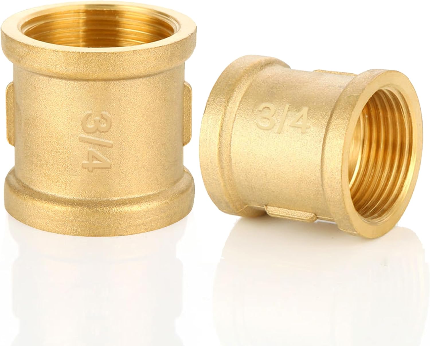 2 pièces Manchon en laiton G3/4" femelle/femelle, Manchon laiton G3/4 ...