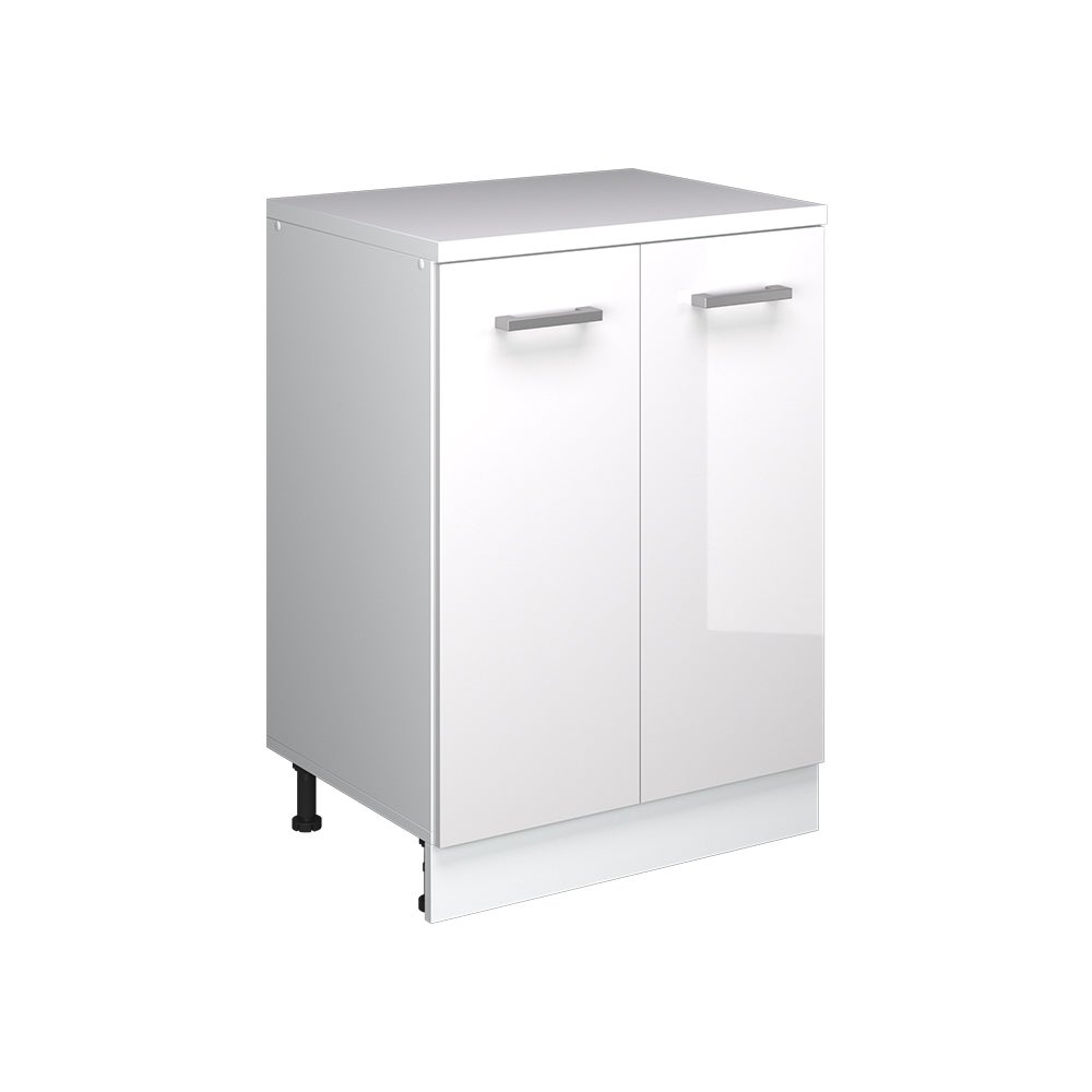 Vicco Meuble sous pente R-Line, Blanc Haute brillance, 60cm sans pente ...
