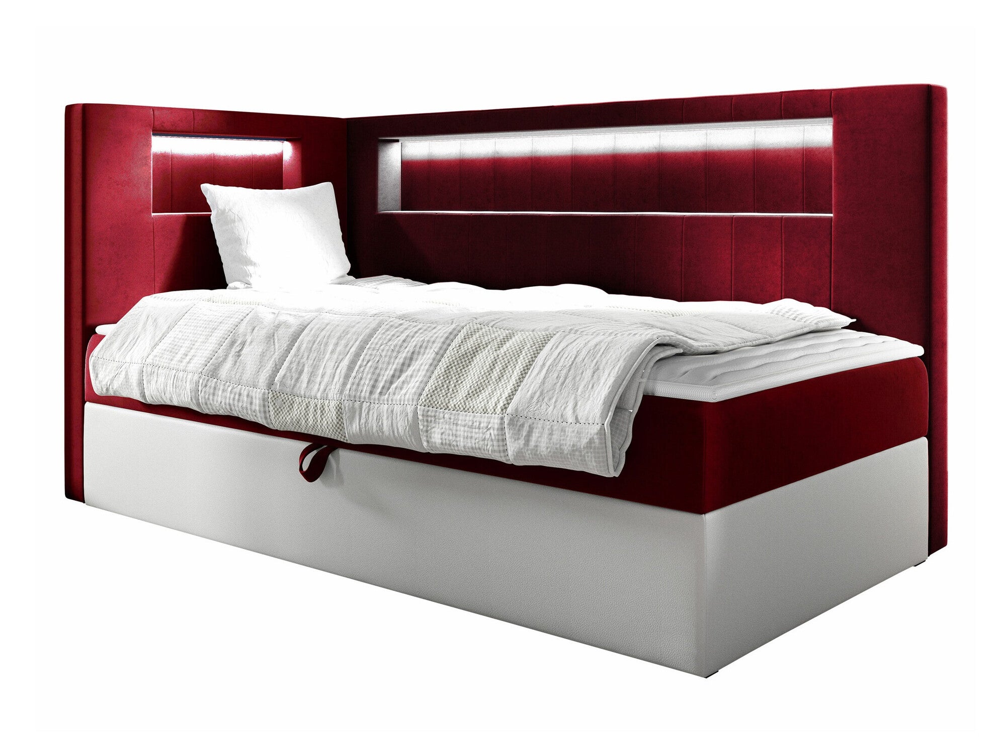 Letto continentale Baltimore 172, Continentale, Singolo, Rosso, 100x200 ...