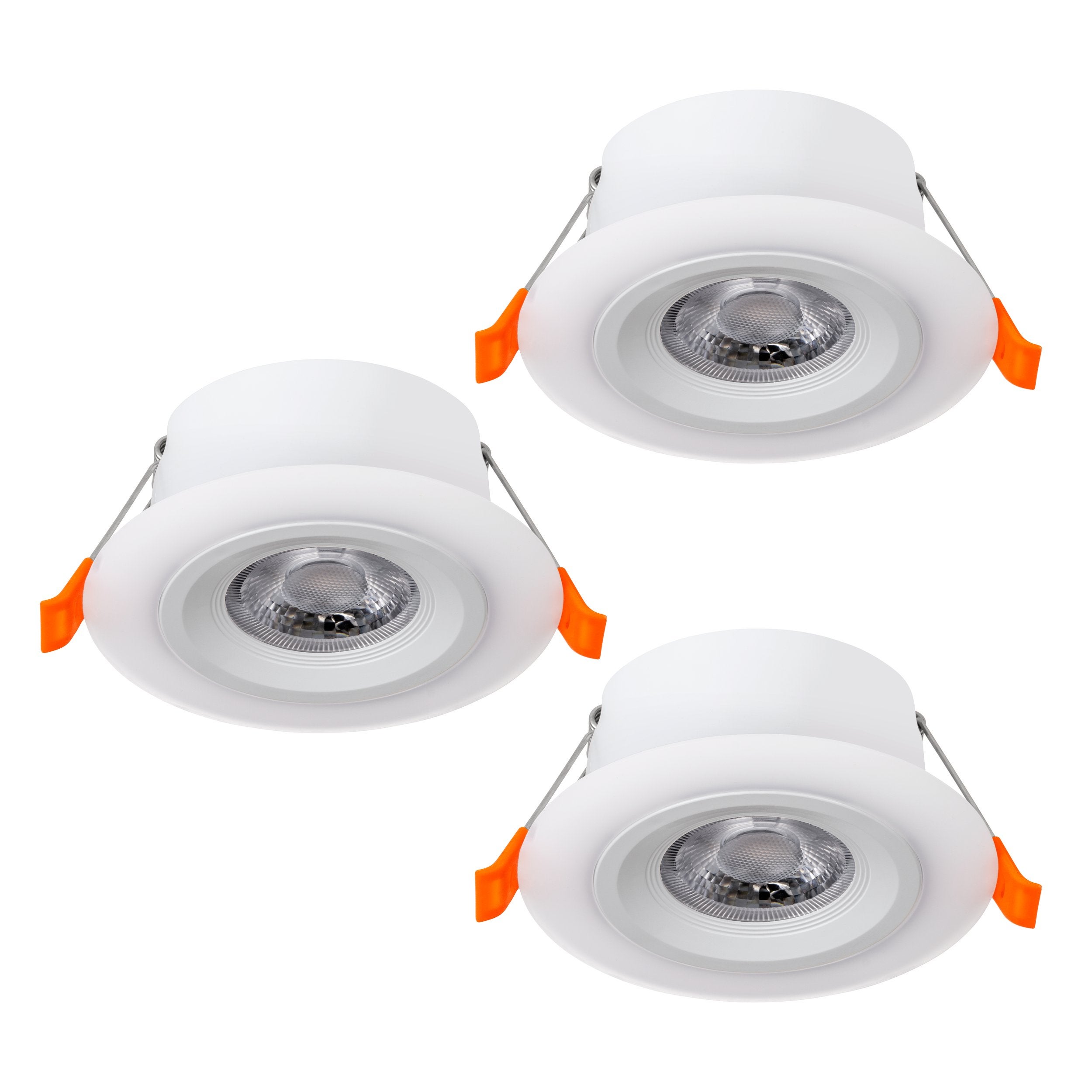 Luminaire encastrable CALONGE LED 3X4,8W en matière synthétique blanc ...
