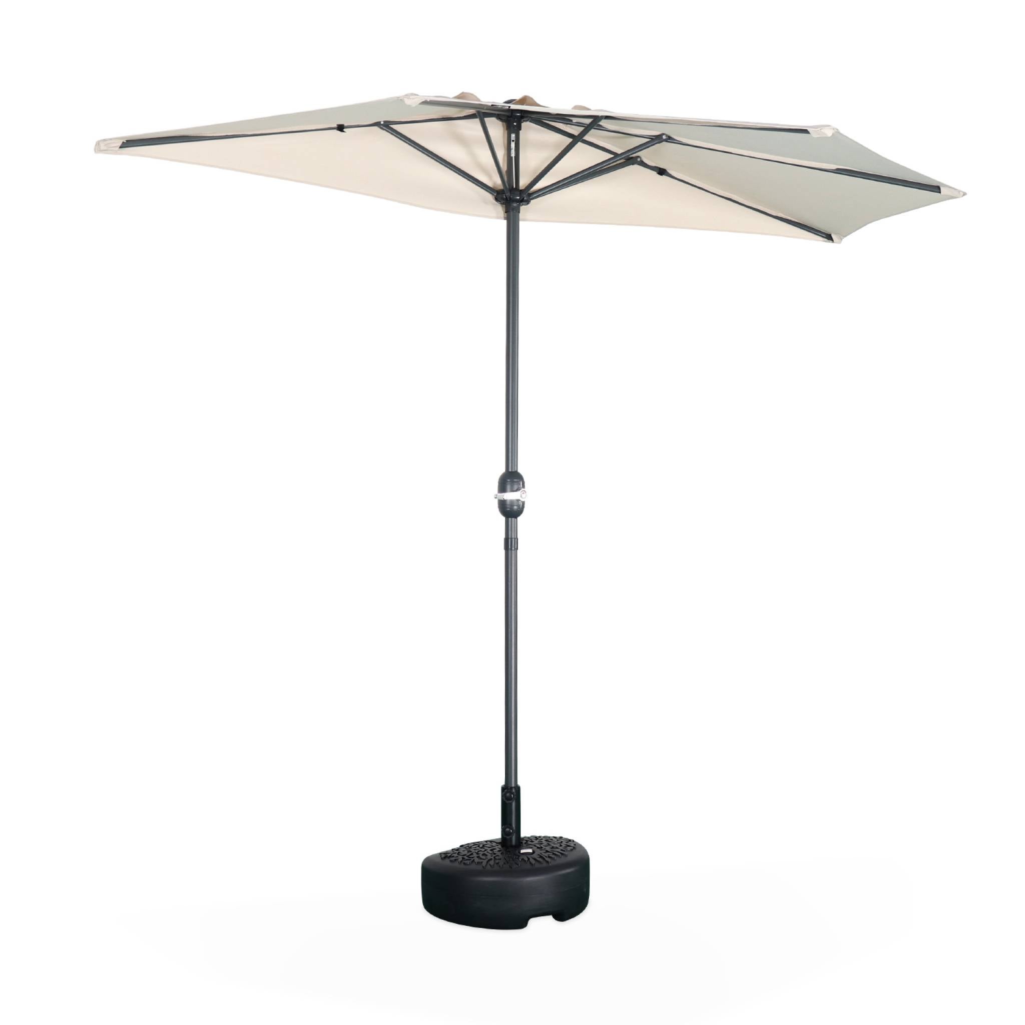 Parasol de balcon Ø250cm – CALVI – Demi-parasol droit. mât central en ...
