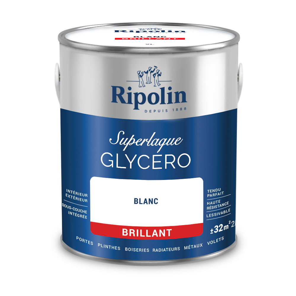 Peinture Superlaque Glycéro Brillant Blanc 2L | Leroy Merlin