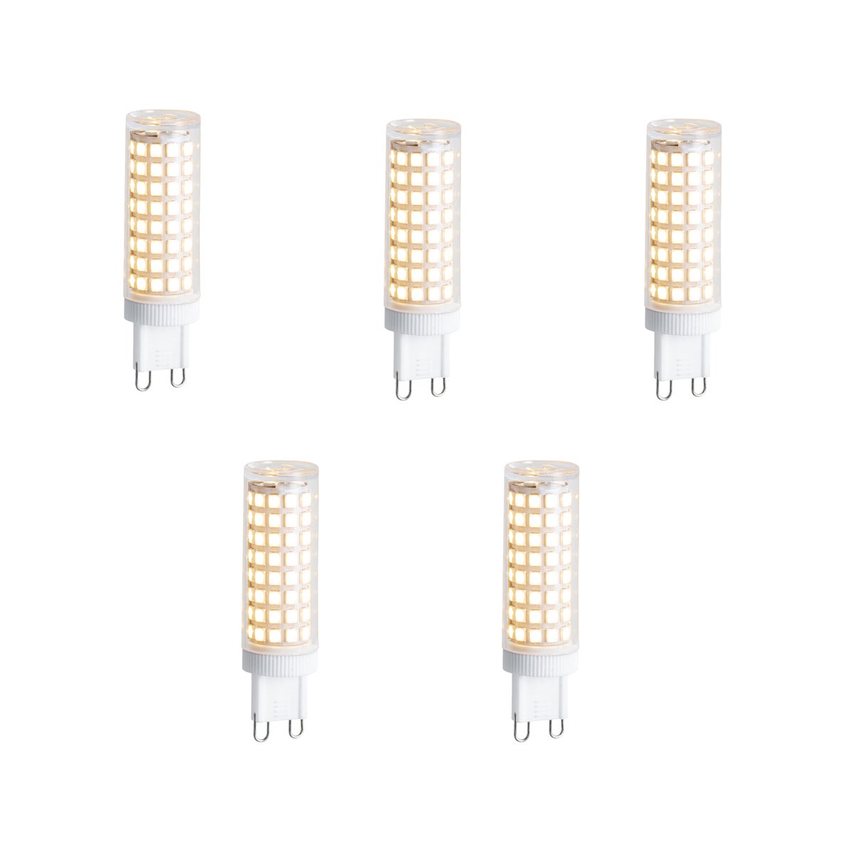 Set de 5 bombillas LED G9 regulables 5.5W 500lm 3000K | Leroy Merlin
