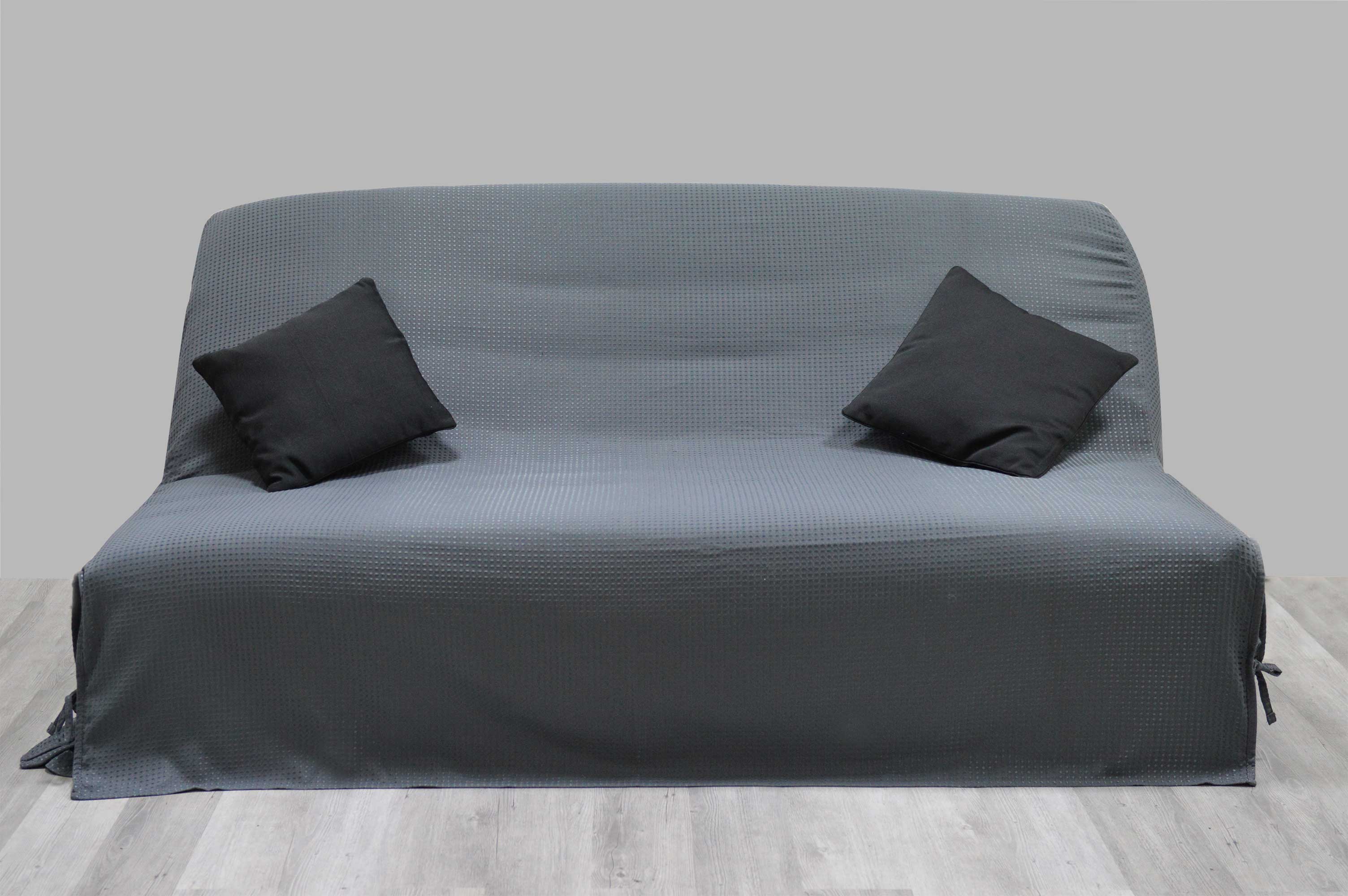 Housse de Clic-Clac Fantaisie - Anthracite - 190 cm - Polyester | Leroy Merlin