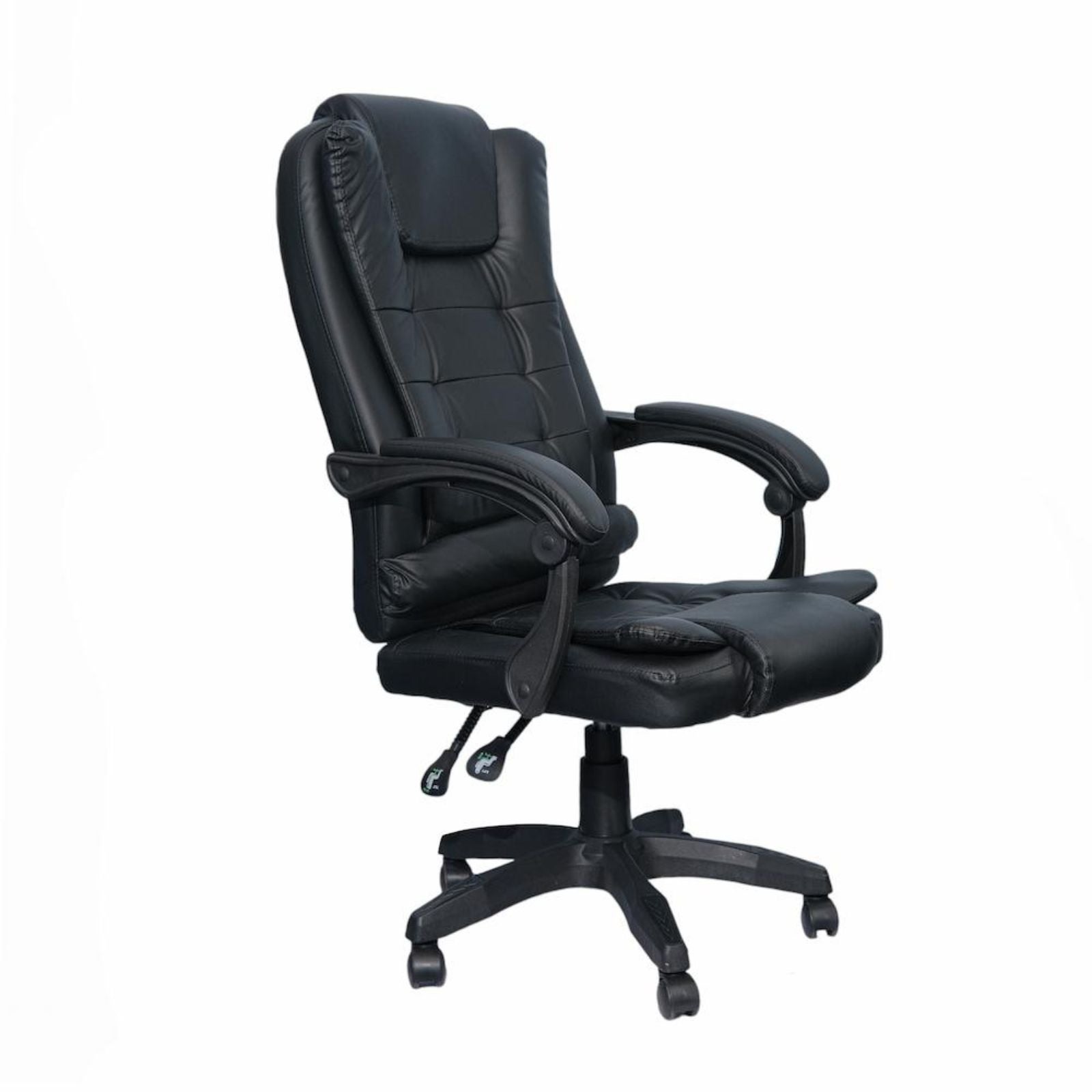 DASCK Sillón de Oficina Ajustable Reclinable, Cuero Sintético, Base ...