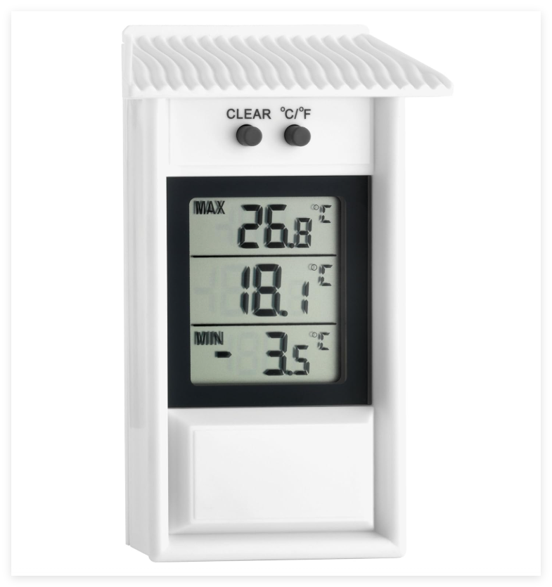 Blanco - termómetro digital, resistente a la intemperie, utilizable en ...