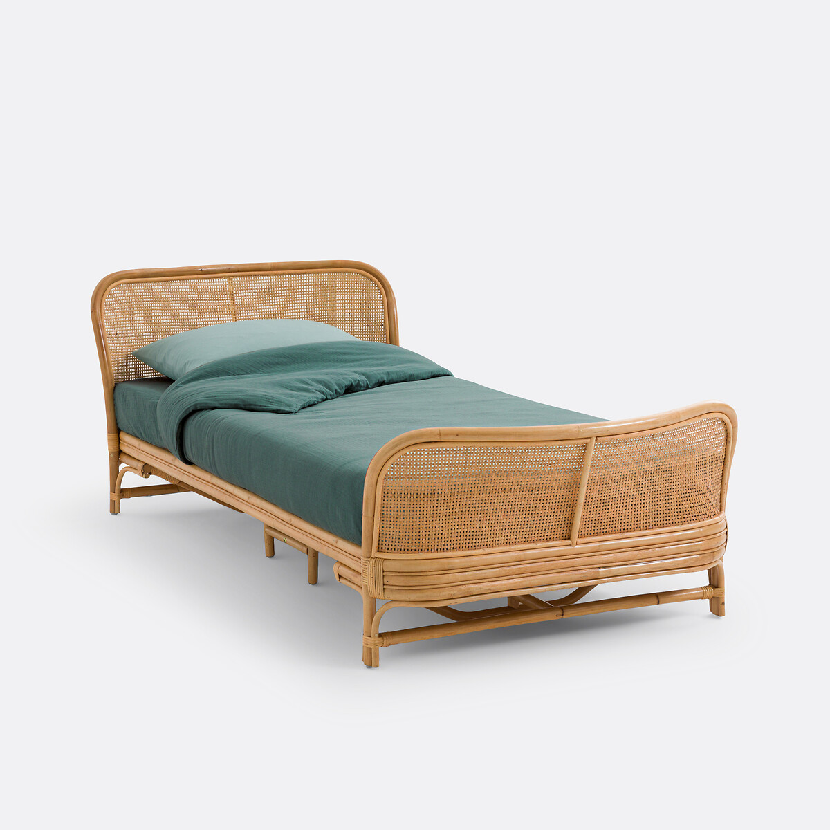 Lit et sommier en rotin, Arsel - Rotin naturel - 90 x 190 cm | Leroy Merlin