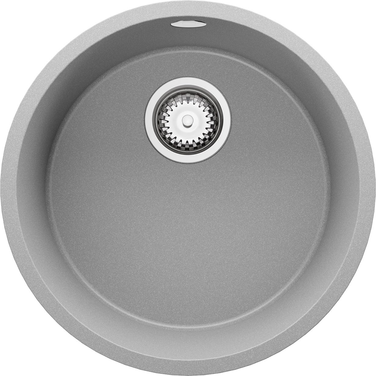 Fregadero Cocina Circular Gris 46x46cm, Fregadero Granito 1 Seno ...