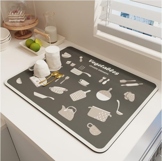 Tapis de séchage pour lave-vaisselle, tapis de séchage super absorbant ...