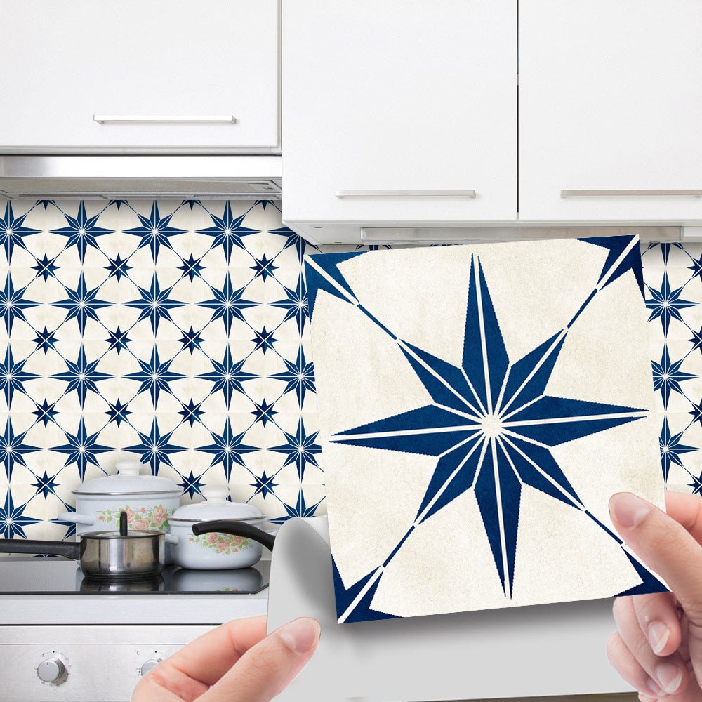 30 stickers mosaïques bleus, 15 x 15 cm, décoration à faire soi-même ...