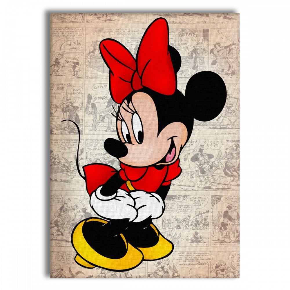 MINNIE - Tableau Imprimé Sur Toile Et Monté Sur Châssis Bois 100X140 CM ...