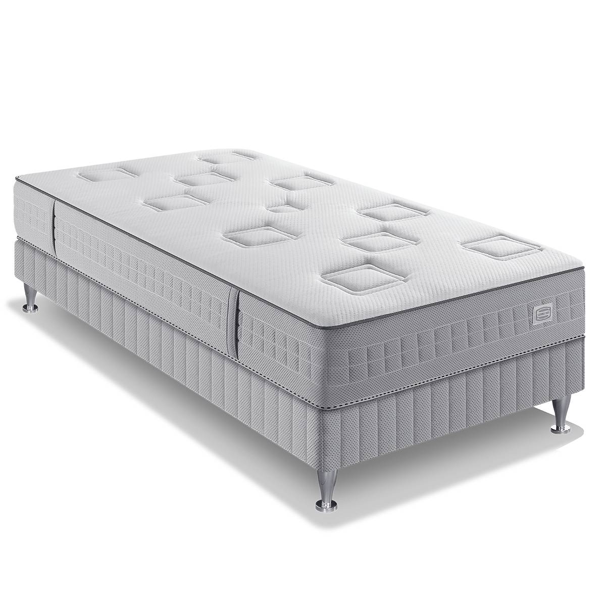 Ens CHALLENGE 90x190 matelas H24 ressort ensachés, très ferme, sommier ...
