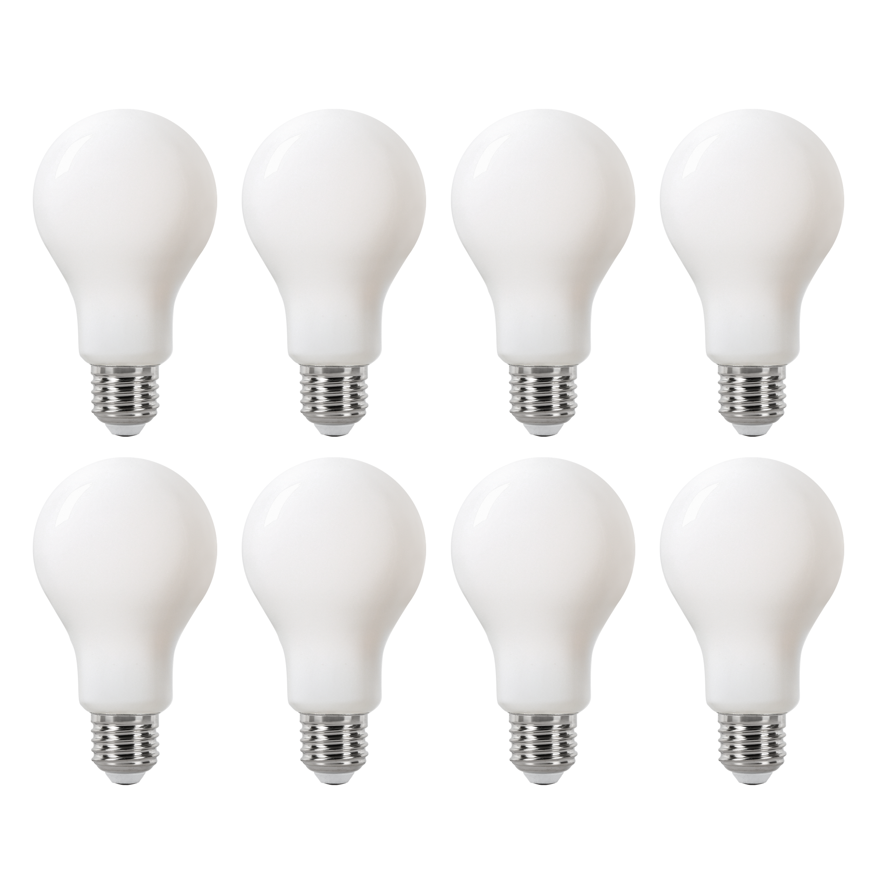 LEXMAN - Set di 8 lampadine LED opache - E27 - 2452LM - 18W equivalenti ...