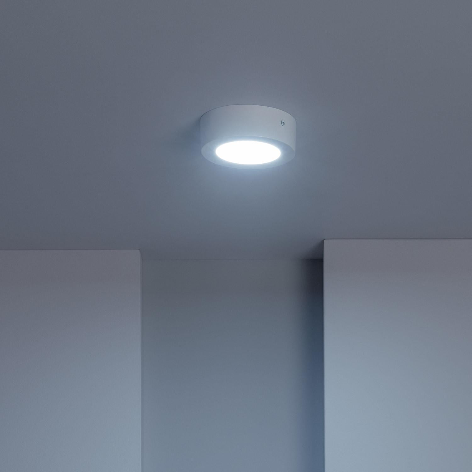 Plafón LED 6W Circular Ø120 mm, 6000K Blanco Frío, Aluminio, IP20 ...