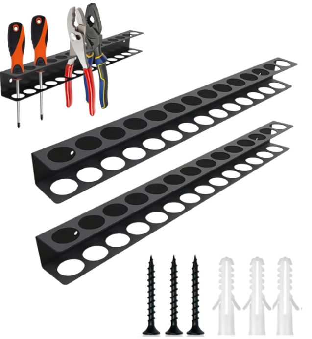 Lot de 2 porte-outils mural pour tournevis – organisateur outils garage ...
