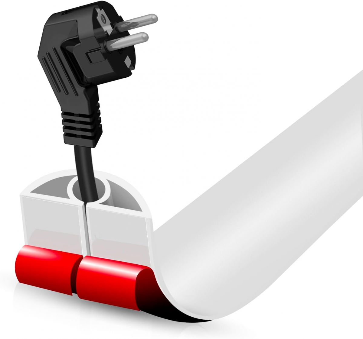 Passage de Cable au Sol adhésif goulotte Passe Cable Flexible en PVC ...