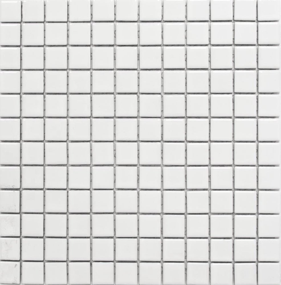 Azulejos de mosaico cerámico blanco brillante para cocina y baño 18D ...